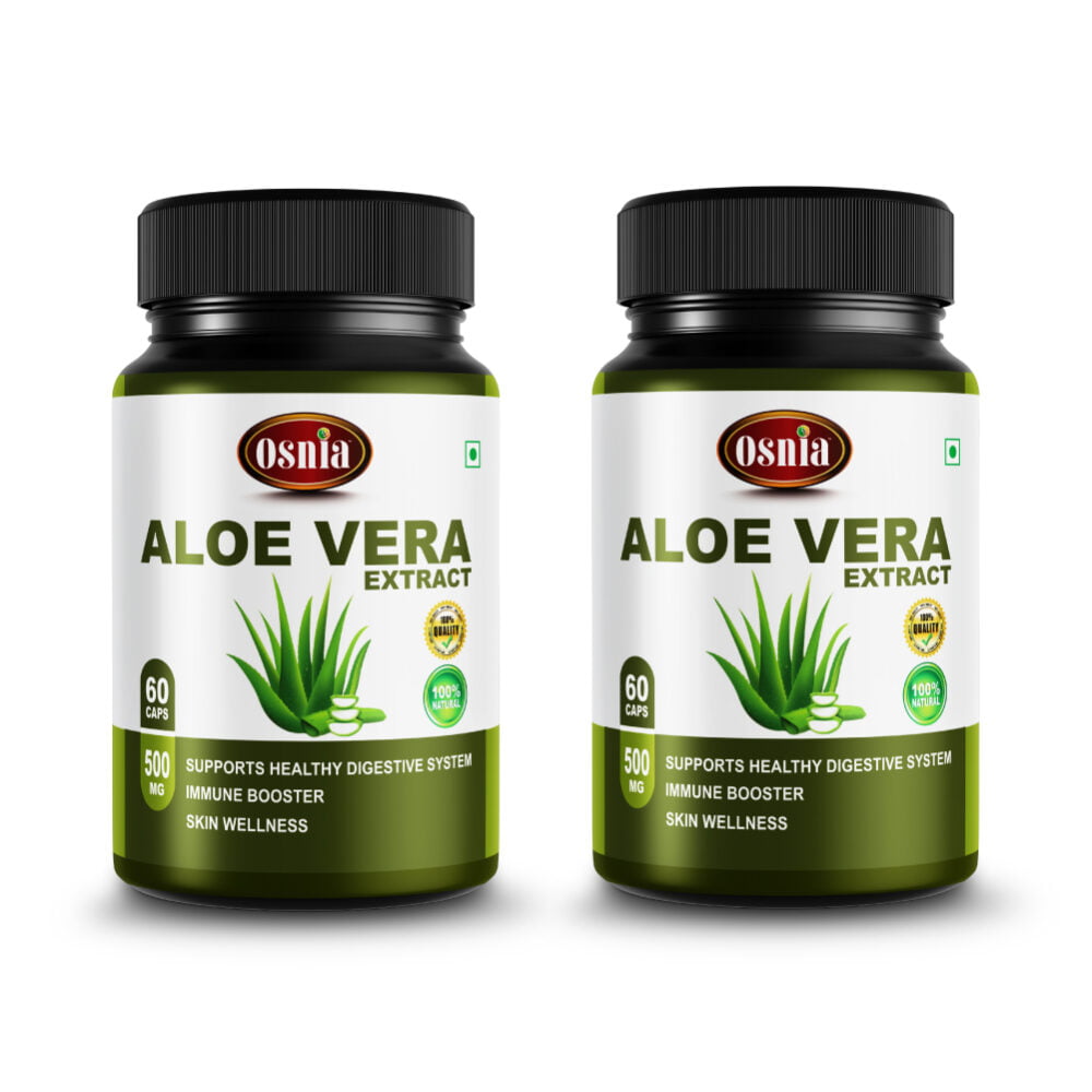 OSNIA Aloe Vera Extract 500 Mg Capsules - ROOT AND STEMS