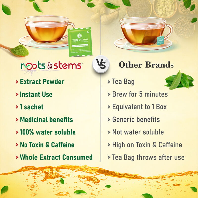 Green Tea Lemon Ginger Extract Premix - roots & stems