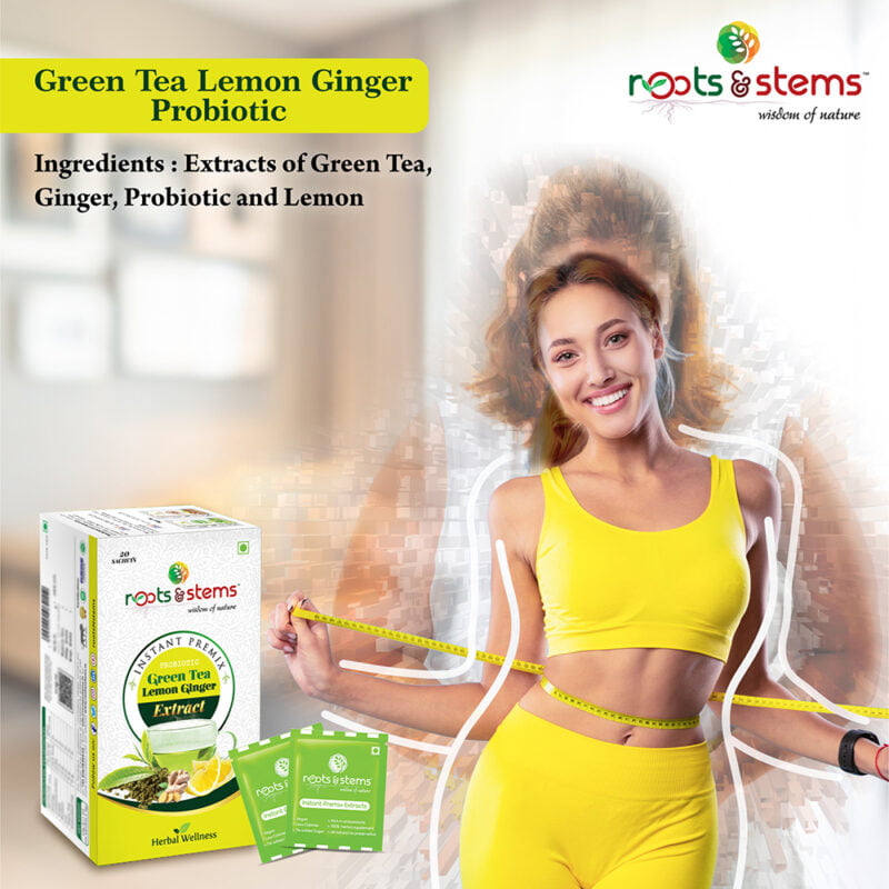 Green Tea Lemon Ginger Extract Premix - roots & stems