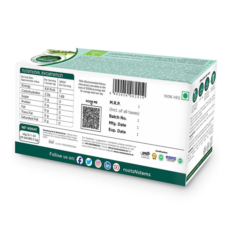 Moringa Green Tea - roots & stems antioxidants, nutrients